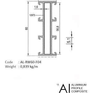 C60 SYSTEM PROFILES – ALUMINIUM PROFILE